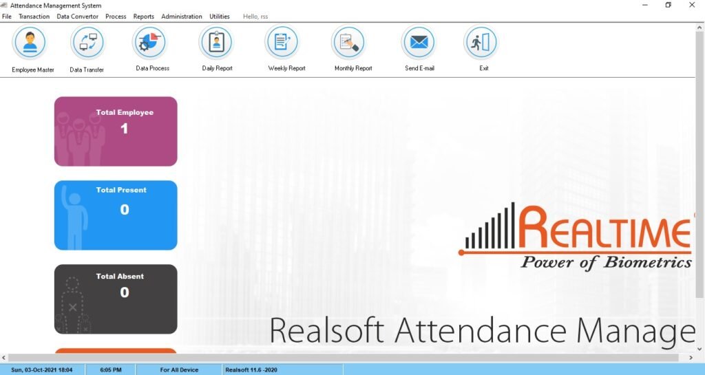 Real Time Attendance Software With 1-Month Full Online Support